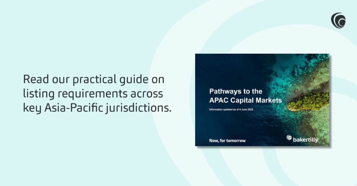 Pathways to the APAC Capital Markets | Baker Tilly Staples Rodway